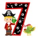 Custom Pirate Birthday Number, Pirate Birthday Party, Pirate Age, Girl ...