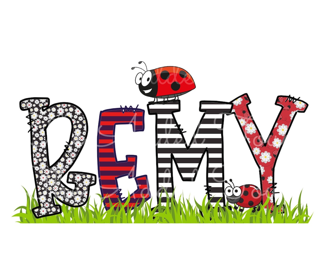 Personalized Ladybug Name, Sublimation Lady Bug Birthday Digital Image ...