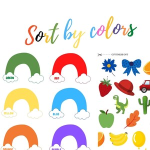 Rainbow Color Matching Game Montessori Printable Activity for Toddlers ...