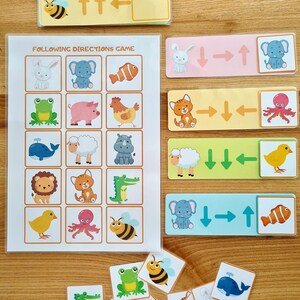 Following Directions Game Printable Game for Toddlers | Etsy
