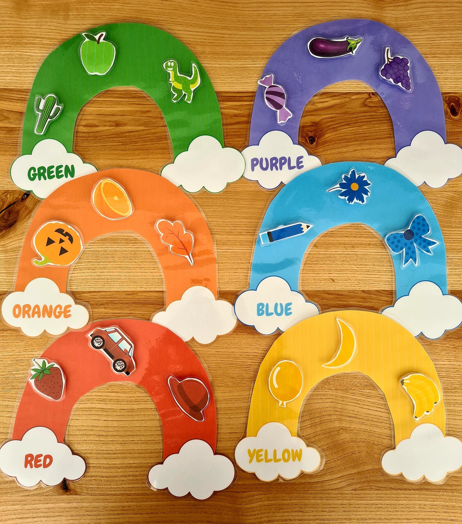 Rainbow Color Matching Game Montessori Printable Activity for Toddlers ...