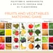 Fruits and Vegetables Matching Game Printable Homeschool Learning ...
