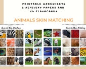 Animals Skin Matching Game Printable Homeschool Learning - Etsy