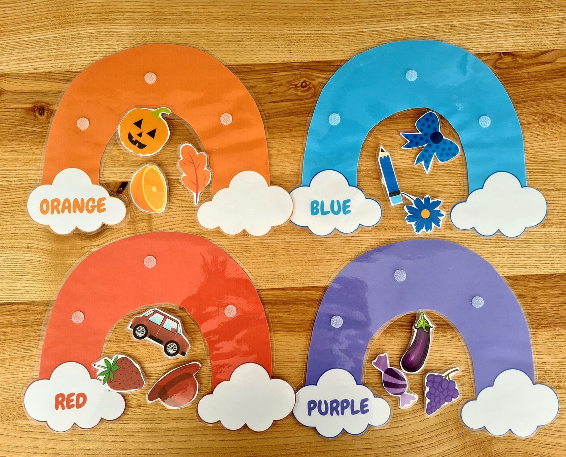 Rainbow Color Matching Game Montessori Printable Activity for Toddlers ...