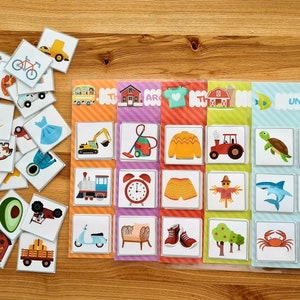 Language Lotto Game Printable Toddler Busy Book Binder Homeschool ...