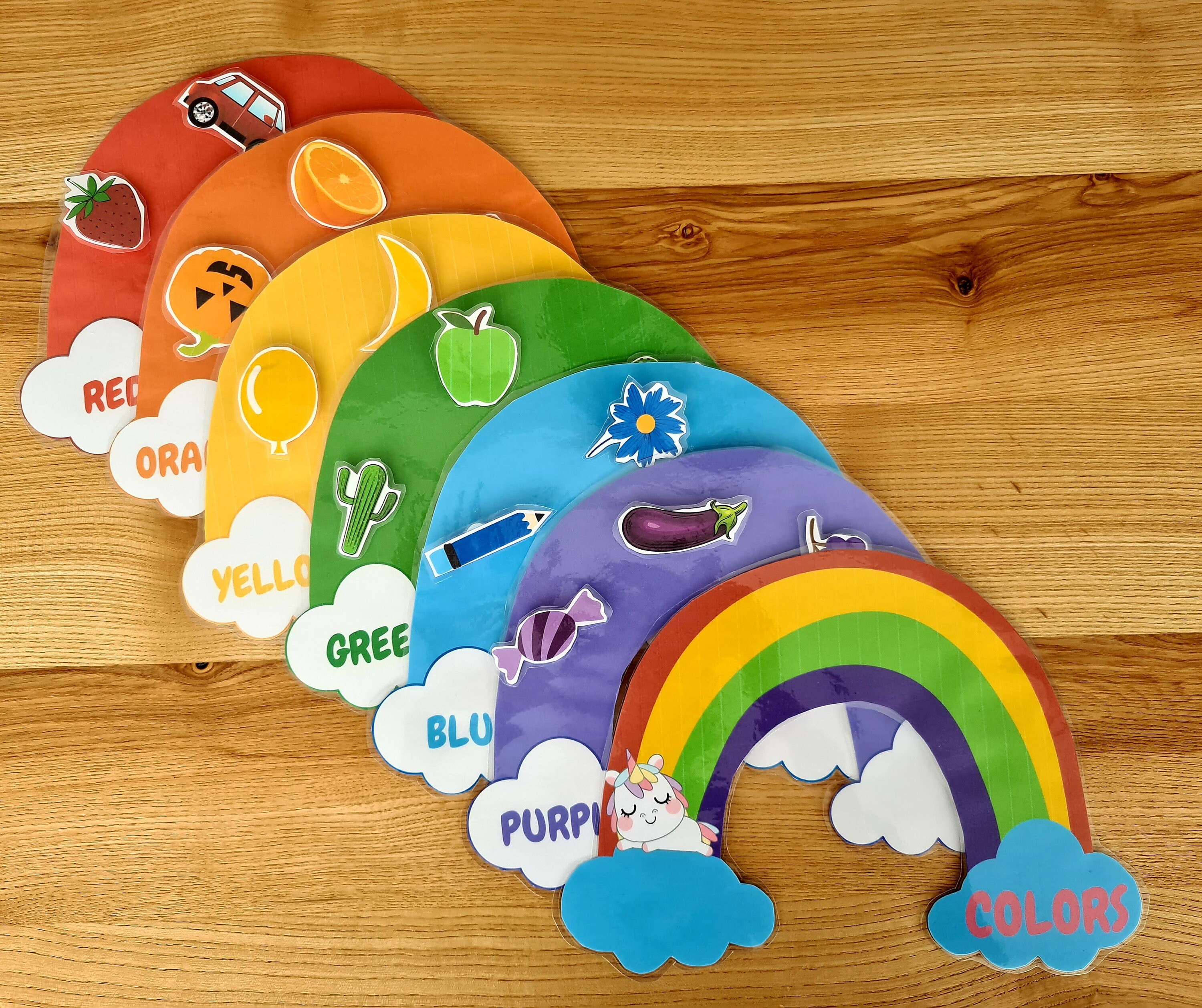 Rainbow Color Matching Game Montessori Printable Activity for Toddlers ...