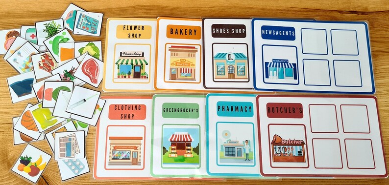 Learn Shops Activity Printable Game for Toddlers preschool | Etsy