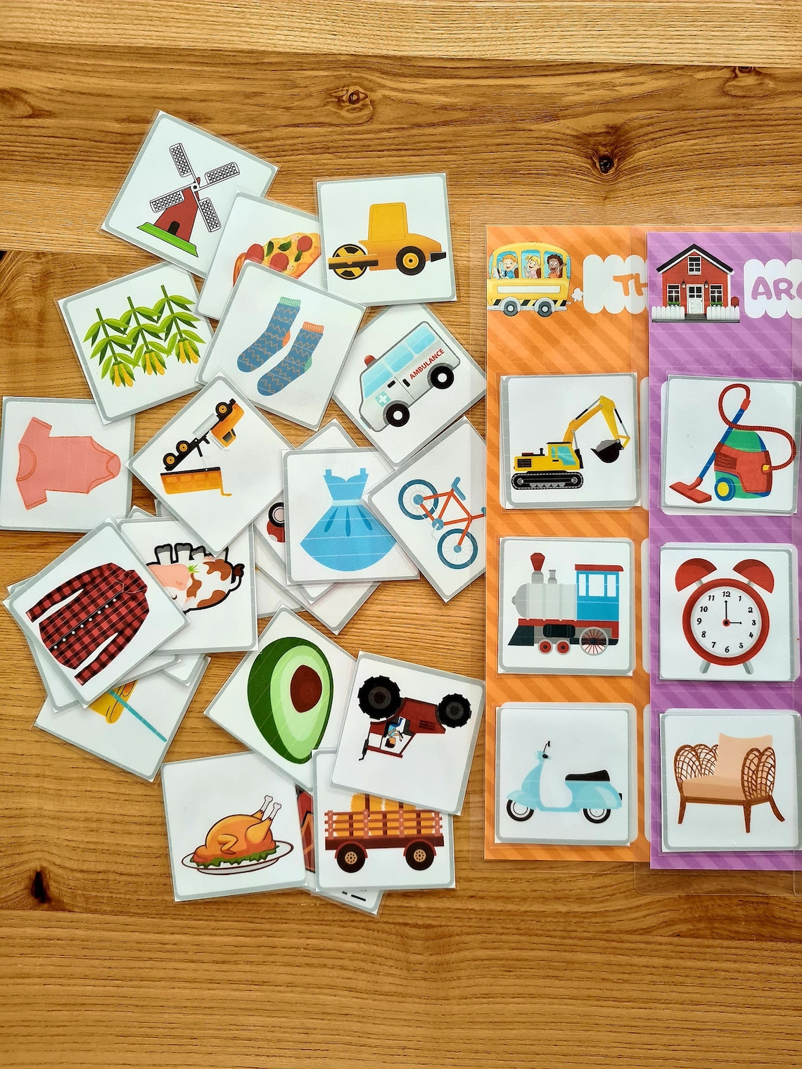 Language Lotto Game Printable Toddler Busy Book Binder Homeschool ...