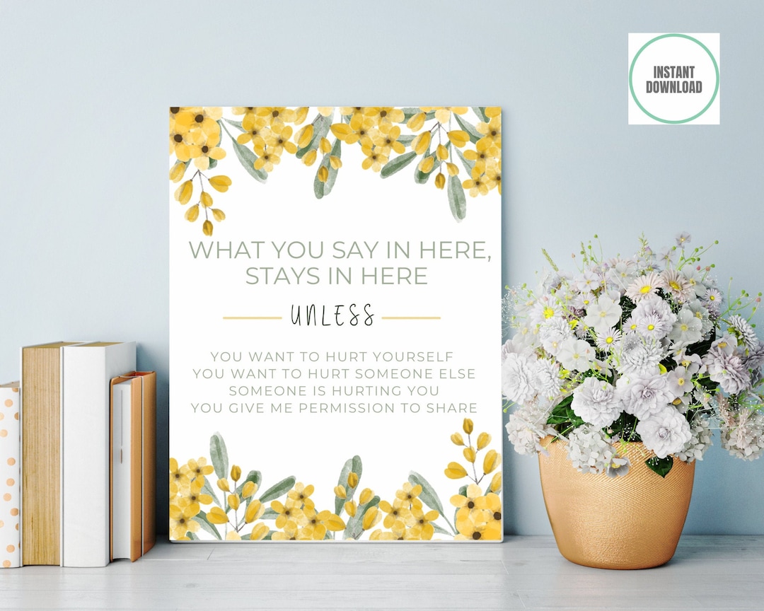 What You Say In, Here Stays in Here Poster-confidentiality Print Poster ...