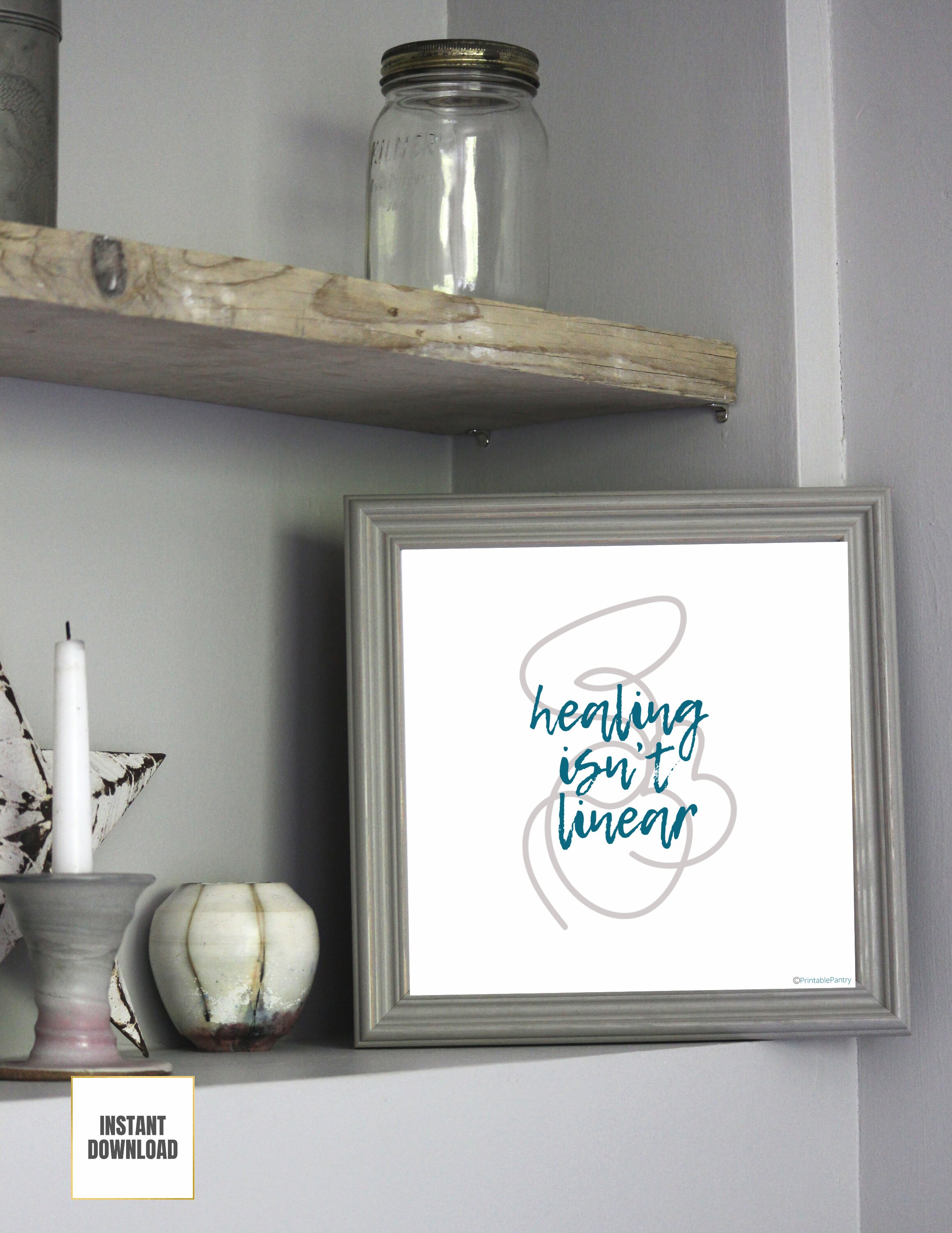 Healing Isn't Linear Digital Print-self love print | Etsy