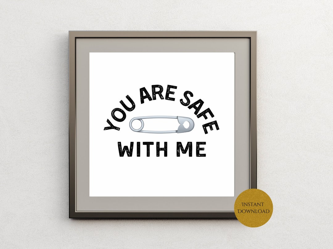 You Are Safe With Me Classroom Poster-safe Space Sign-counselor Safe ...