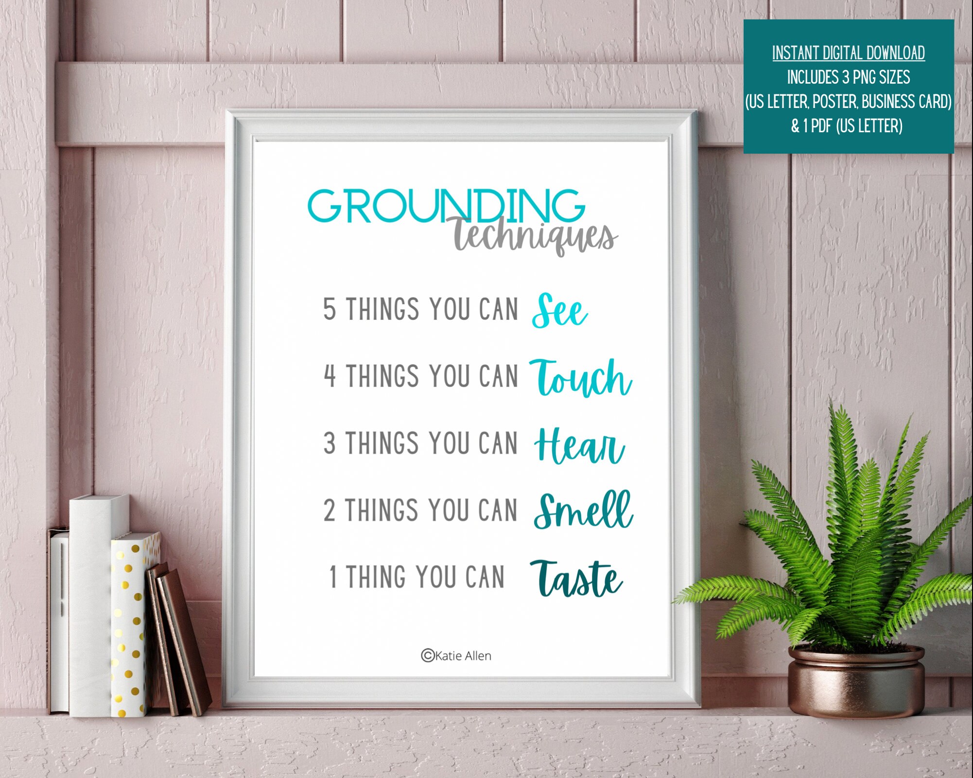 Grounding Digital Print Anxiety Instant Download Mental - Etsy