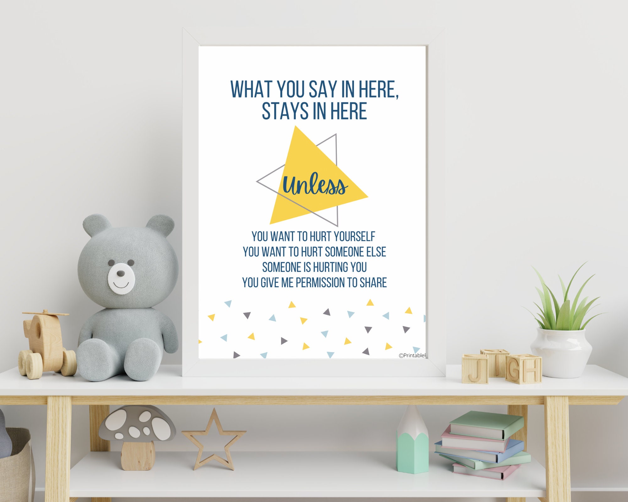 What you say in here stays in here poster-therapy | Etsy