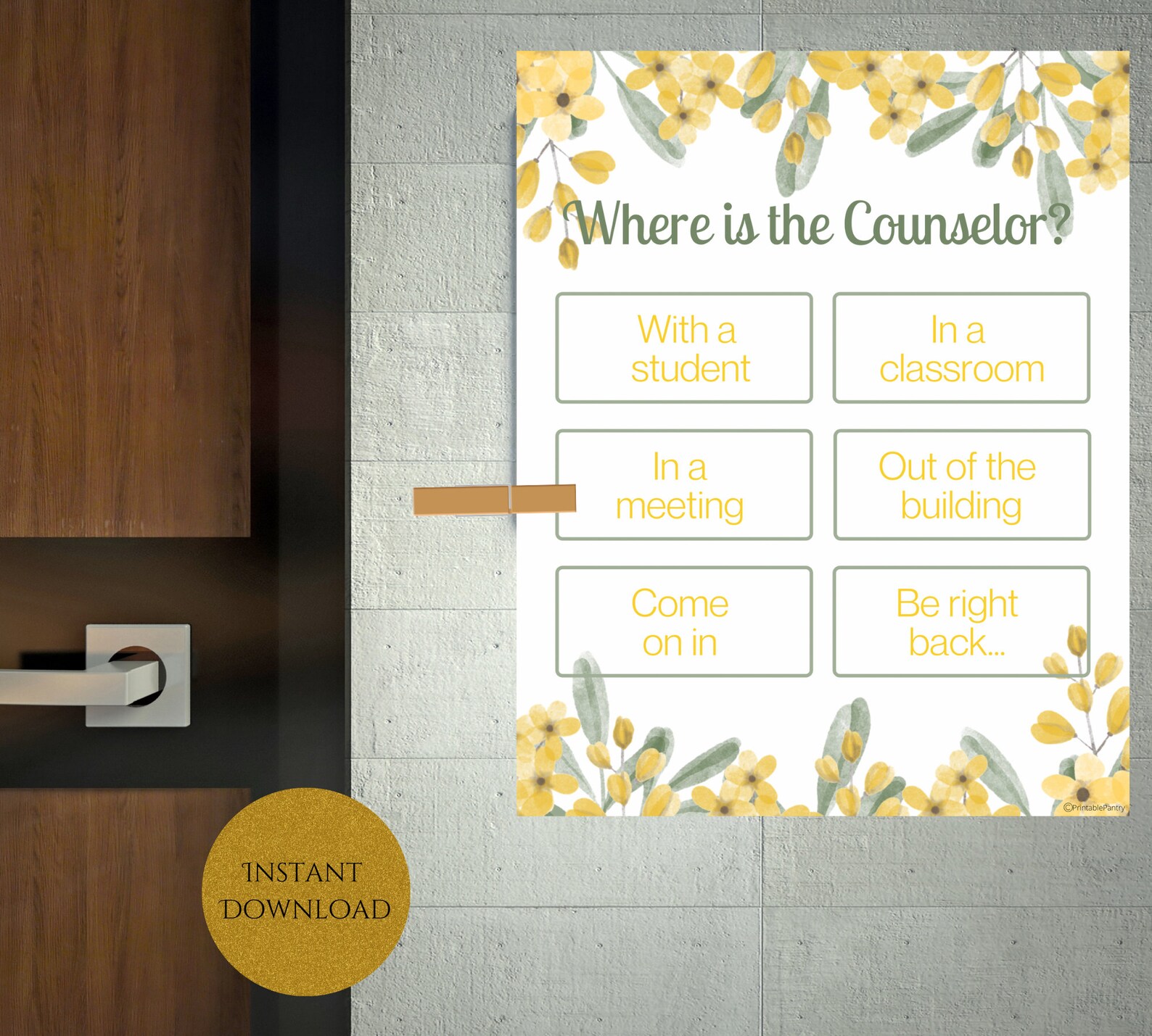 Where is the Counselor Poster-counselor Office Door Printable ...