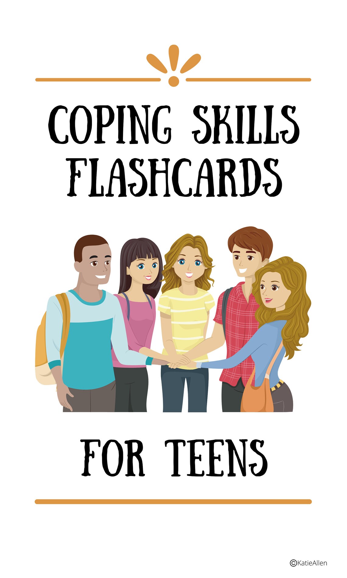 Teen Coping Skills Flashcards & Worksheet,digital Download,anxiety ...
