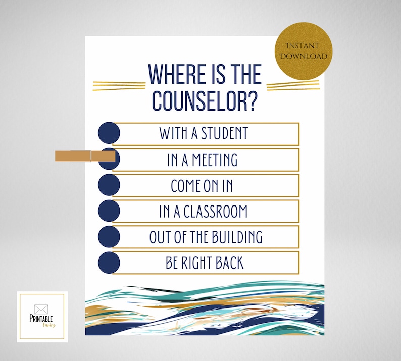 Where is the Counselor Poster-counselor Office Door Printable ...