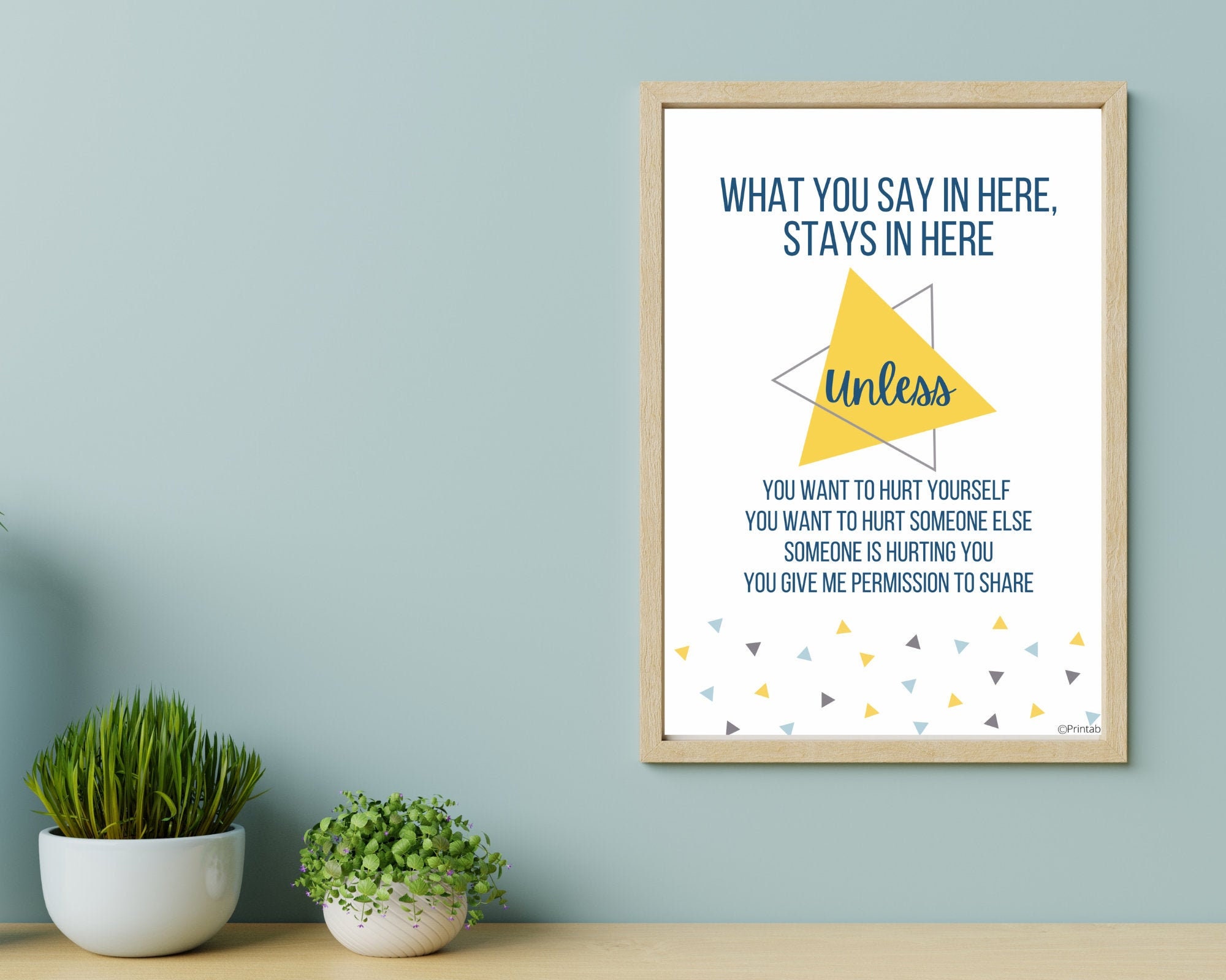 What you say in here stays in here poster-therapy | Etsy