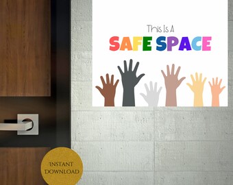 This Is A Safe Space Poster-School Counselor Decor-Classroom | Etsy