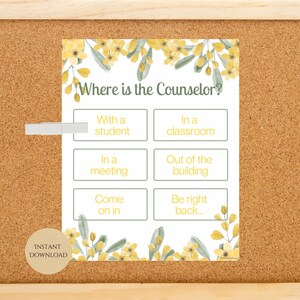 Where is the Counselor Poster-counselor Office Door Printable ...