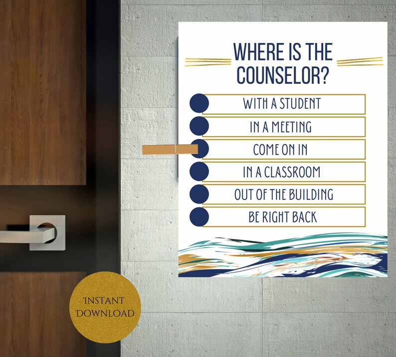 Where is the Counselor Poster-counselor Office Door Printable ...