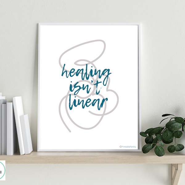Healing Isnt Linear Poster - Etsy