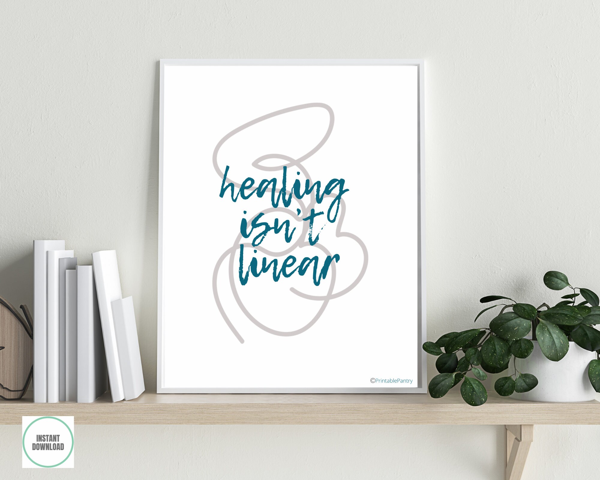 Healing Isn't Linear Digital Print-self Love Print Poster-counseling ...