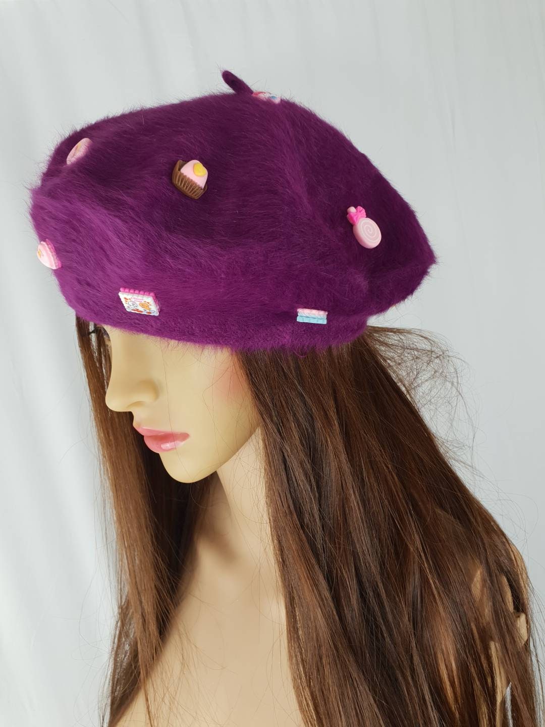 Embellished Wool Beret Women's Beret Hat French Style Beanie Hats ...