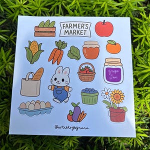Farmers Market Sticker Sheet – Handmade Journal Stickers - Etsy