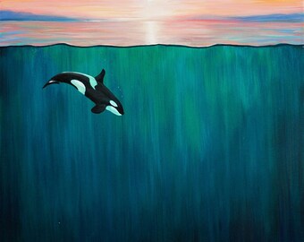 Orca Orca Illustration Pop Art Print Surrealism Print Fine Art Print ...