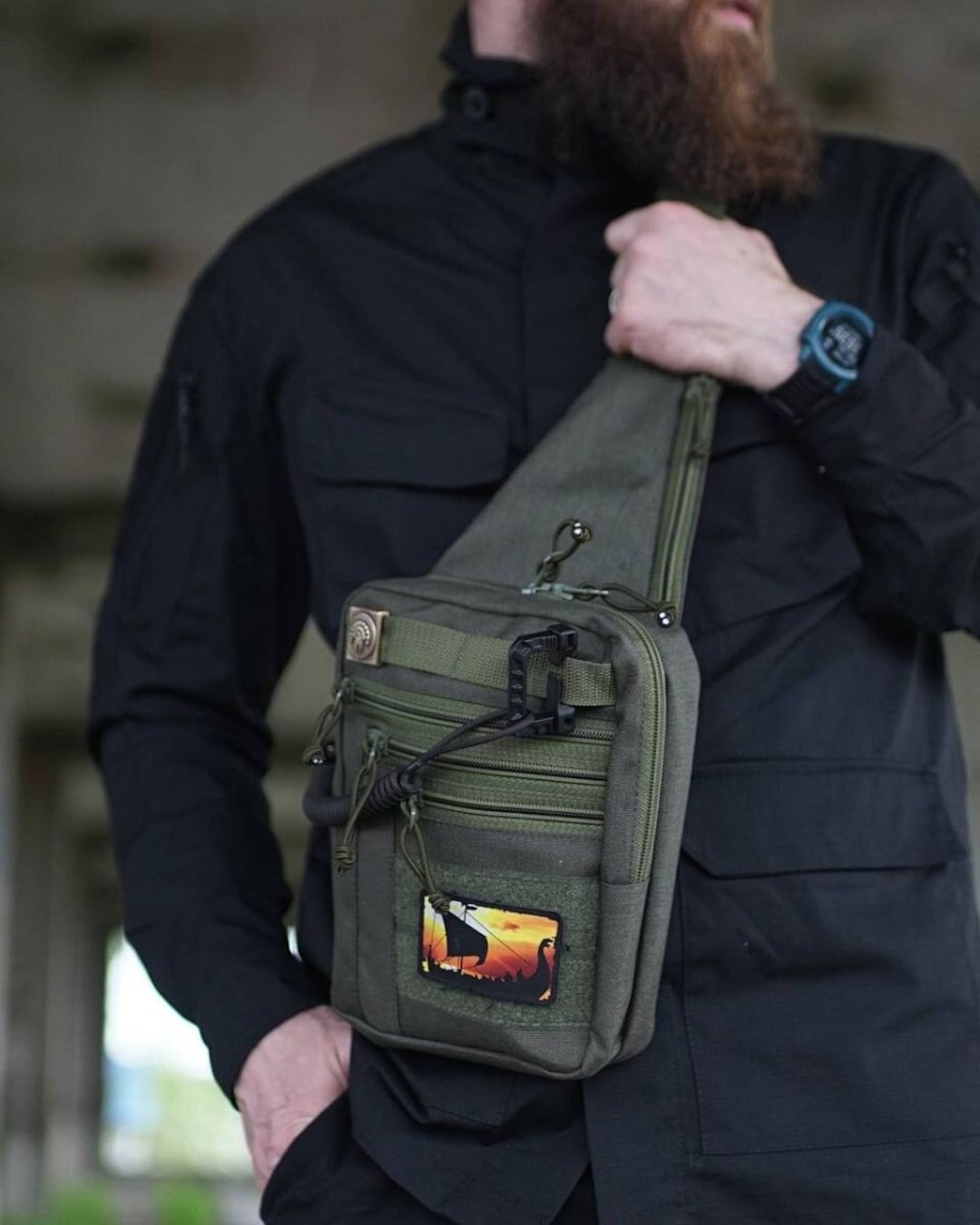 Tactical EDC Bag, Sling Crossbody Pack, Holster Bag for Men, Military ...