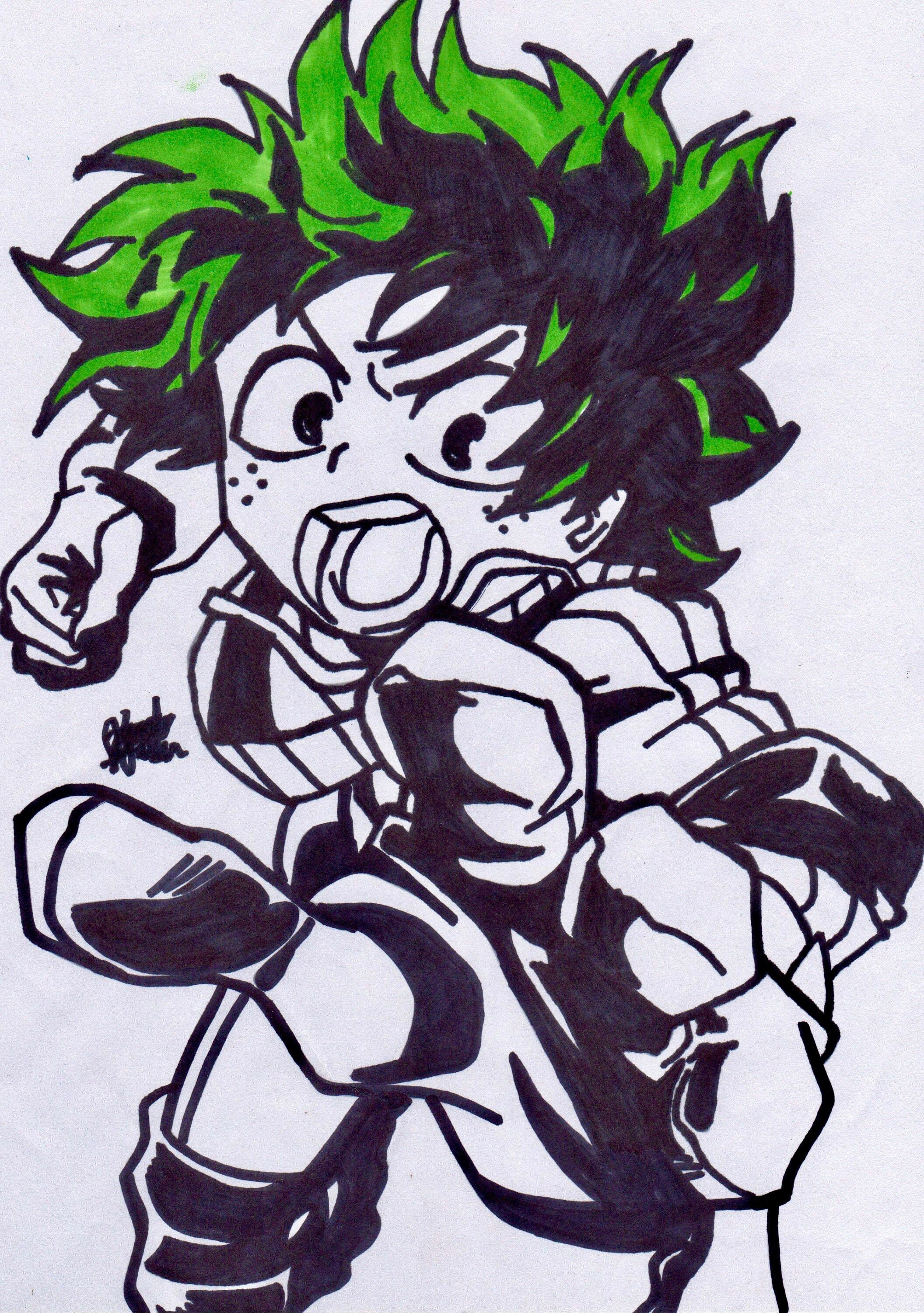 Deku Smash My Hero Academia Artwork Etsy 