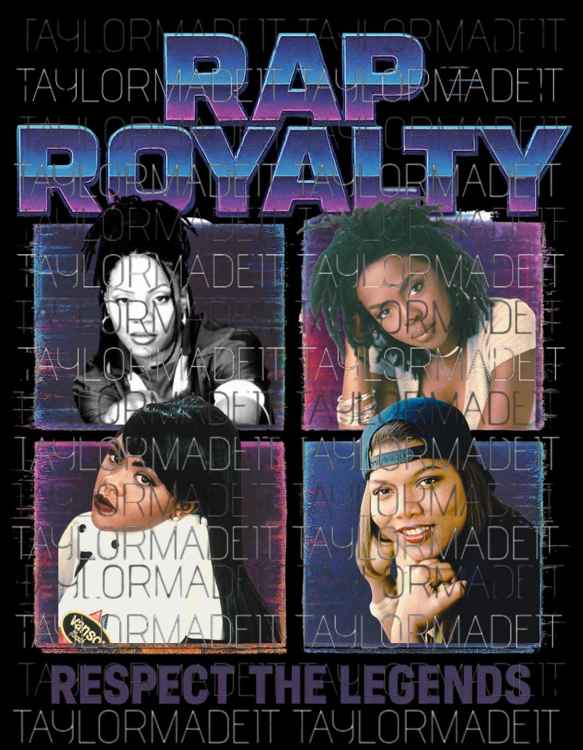 Rap Queens Collage Shirt Template | 90s Hip-hop Legends | Mclyte ...