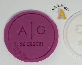 Vine Monogram Stamp Single Letter Cookie, Fondant Embosser Personalized ...