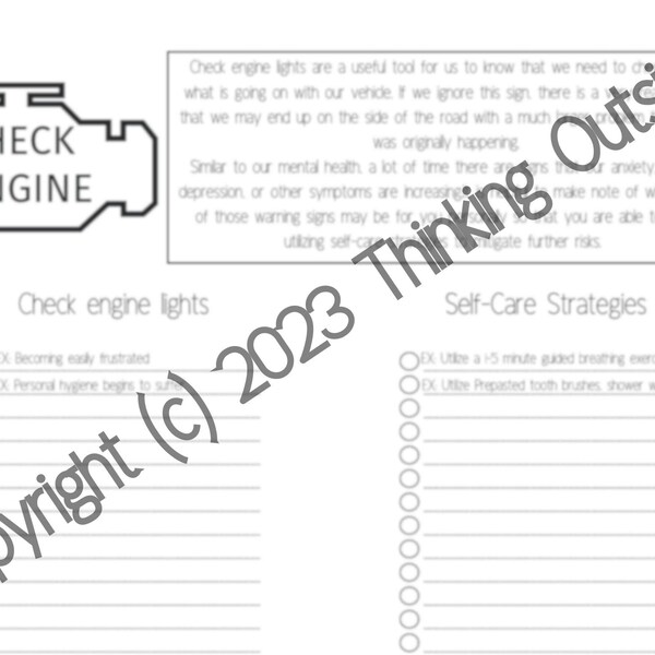 Therapy Check in Worksheet - Etsy
