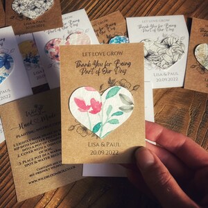 Plantable Seed Heart Favours, Eco Friendly Wedding Favours, Seed Paper ...