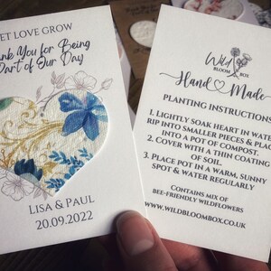 Plantable Seed Heart Favours, Eco Friendly Wedding Favours, Seed Paper ...