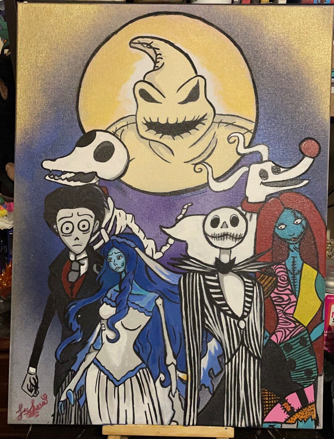 Corpse Bride and Nightmarebc Painting - Etsy
