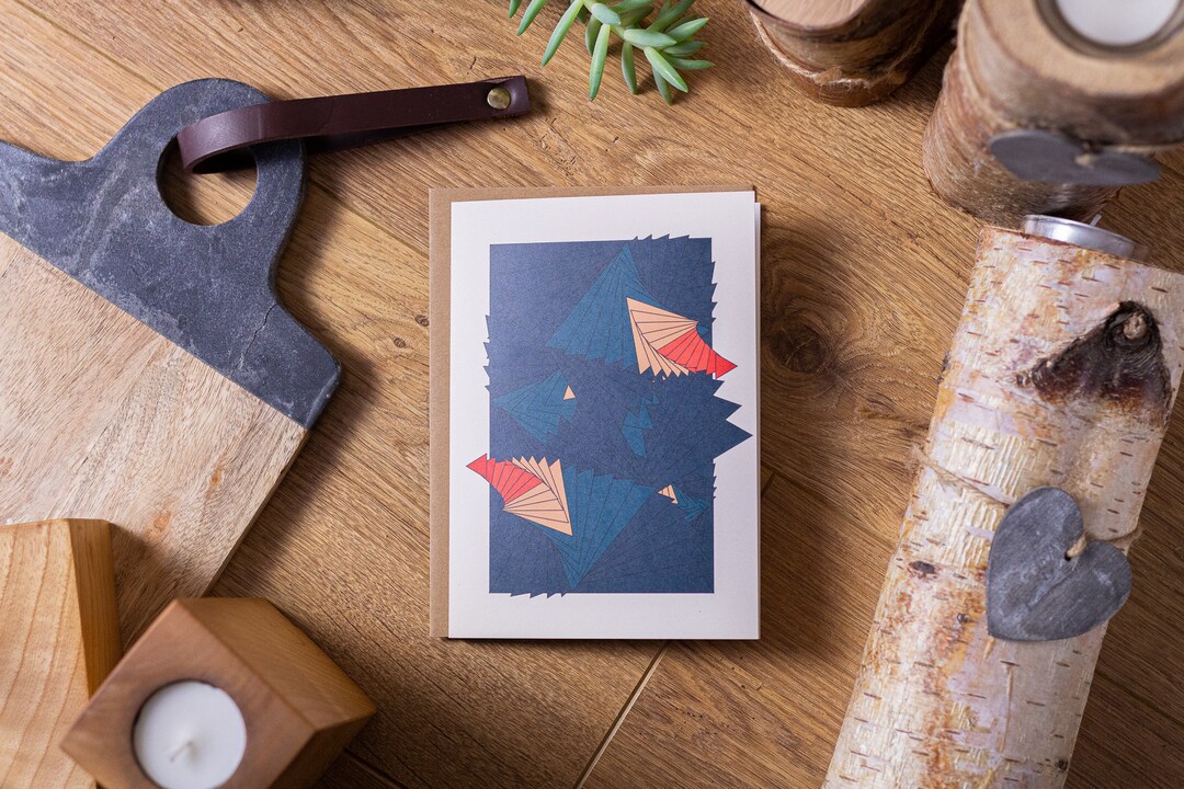 The Machine - Blank Greetings Card 7x5" | Geometric Print | Colourful ...