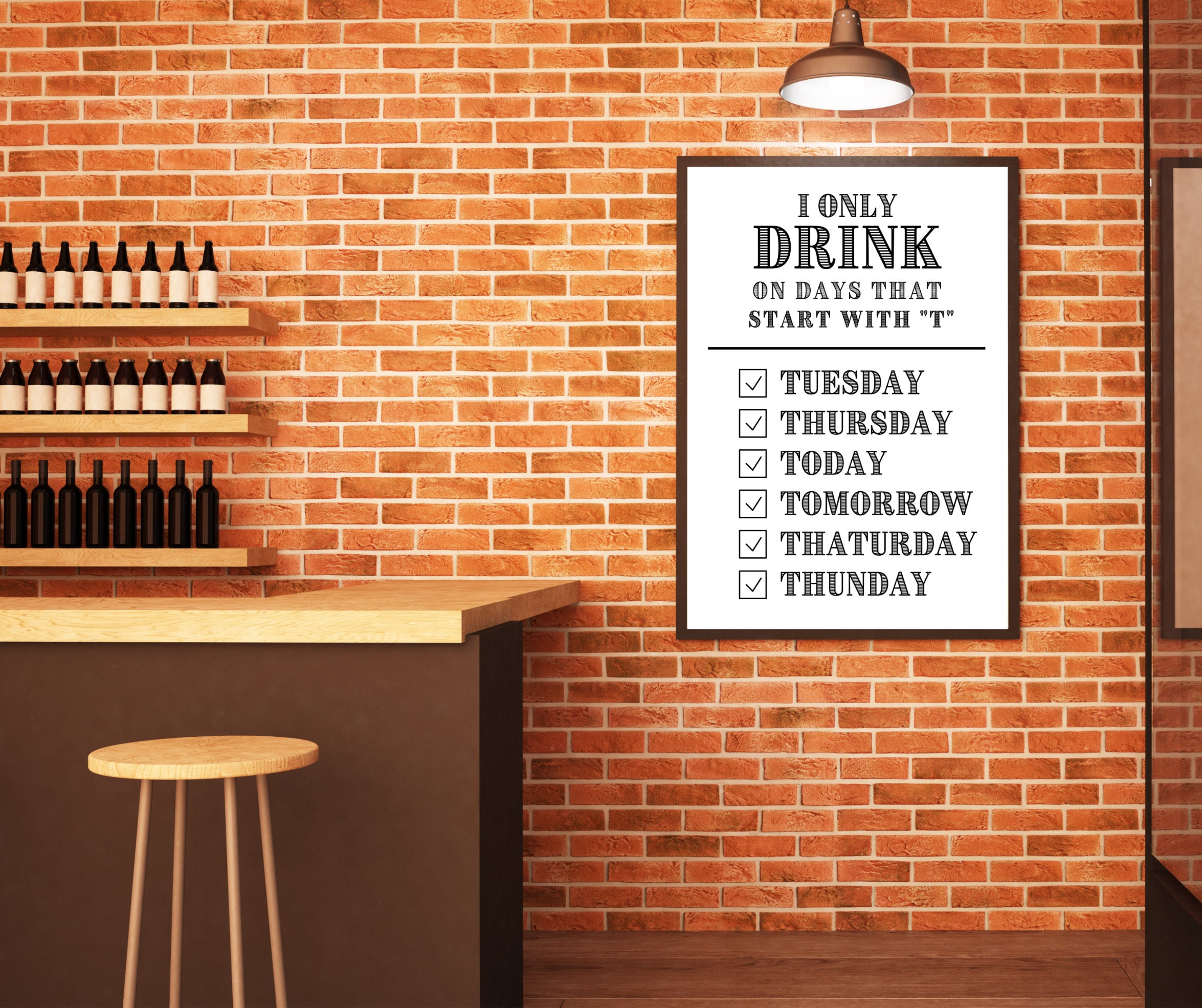 Funny Drinking Printable Sign - Bar Decor - Wall Quotes - Instant ...