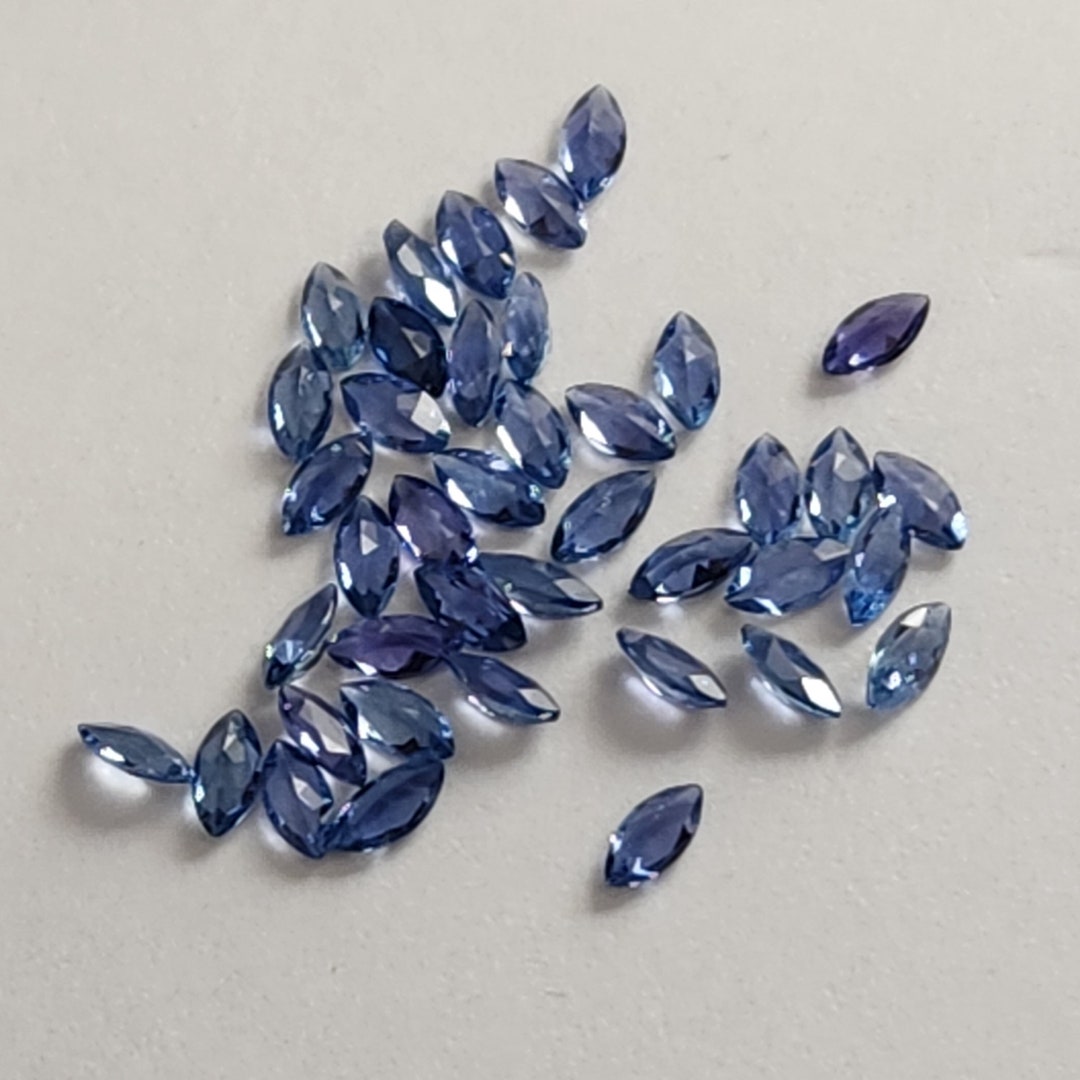 Montana Blue Yogo Sapphire Melee: 4x2 Marquis Gemstone (0.08-0.09 ...
