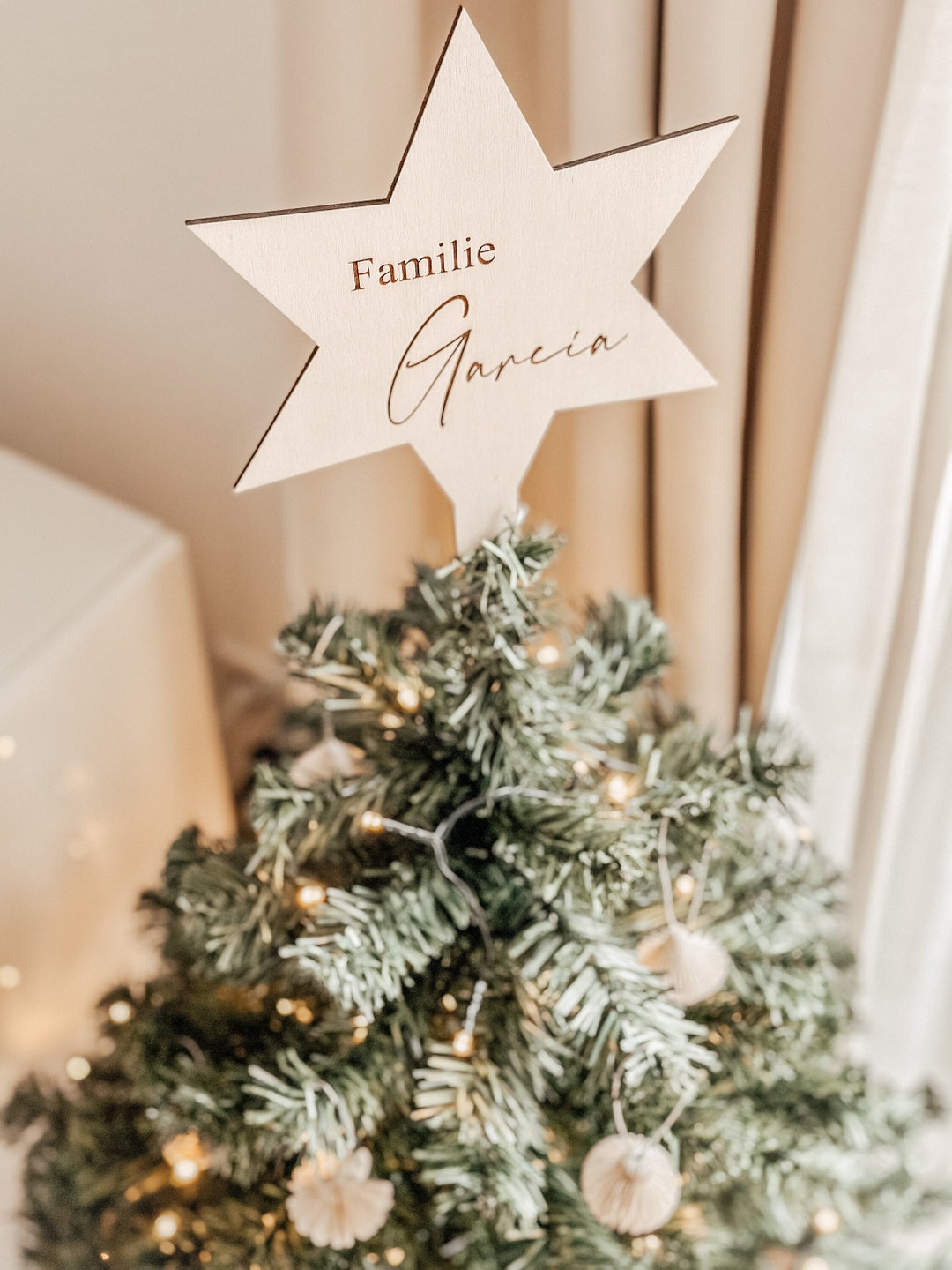 Personalized Christmas Tree Topper Christmas Tree Decorations Christmas ...