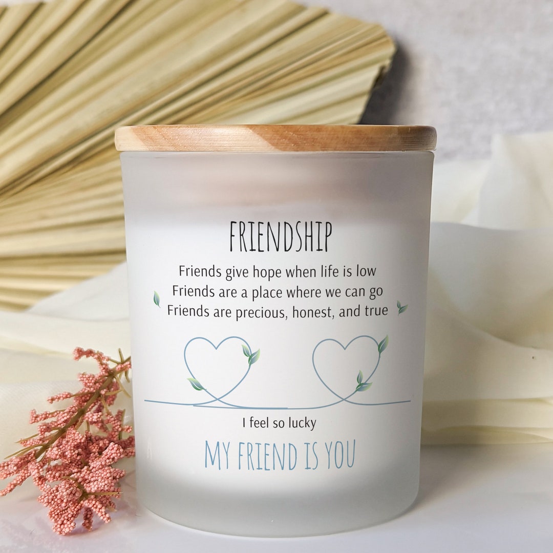 Friendship Scented Candle Gift I Feel so Lucky My Friend is You Best ...