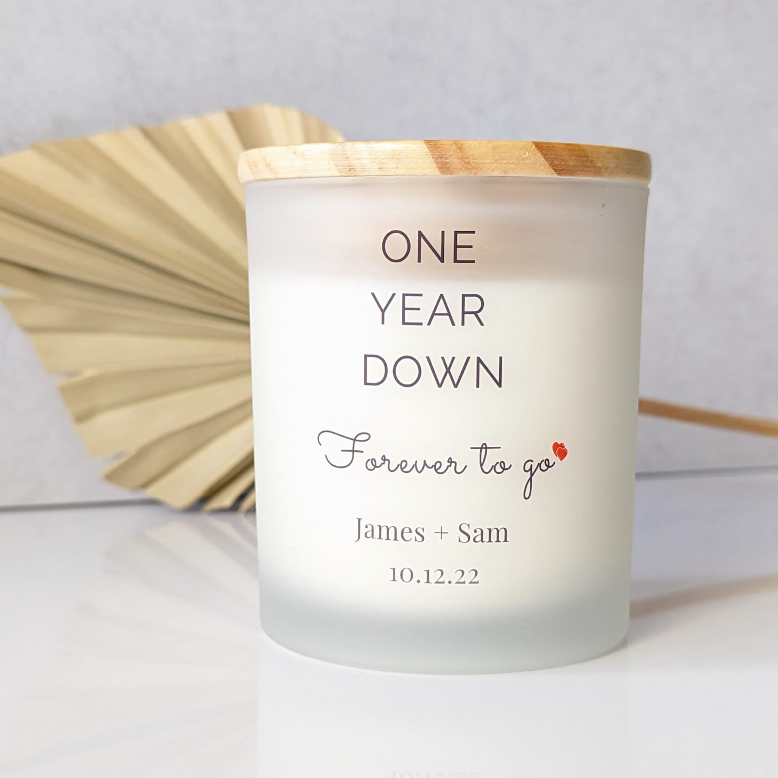 Four Years Down, Forever to Go: Personalized Anniversary Candle Gift ...