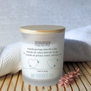 Friendship Scented Candle Gift I Feel so Lucky My Friend is You Best ...