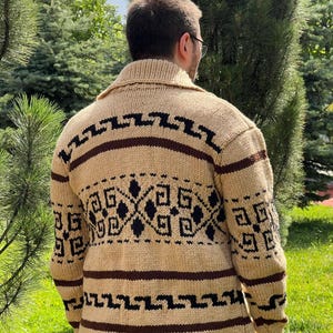 The Dude Sweater Big Lebowski Cardigan,vintage Sweater,western Cowichan ...