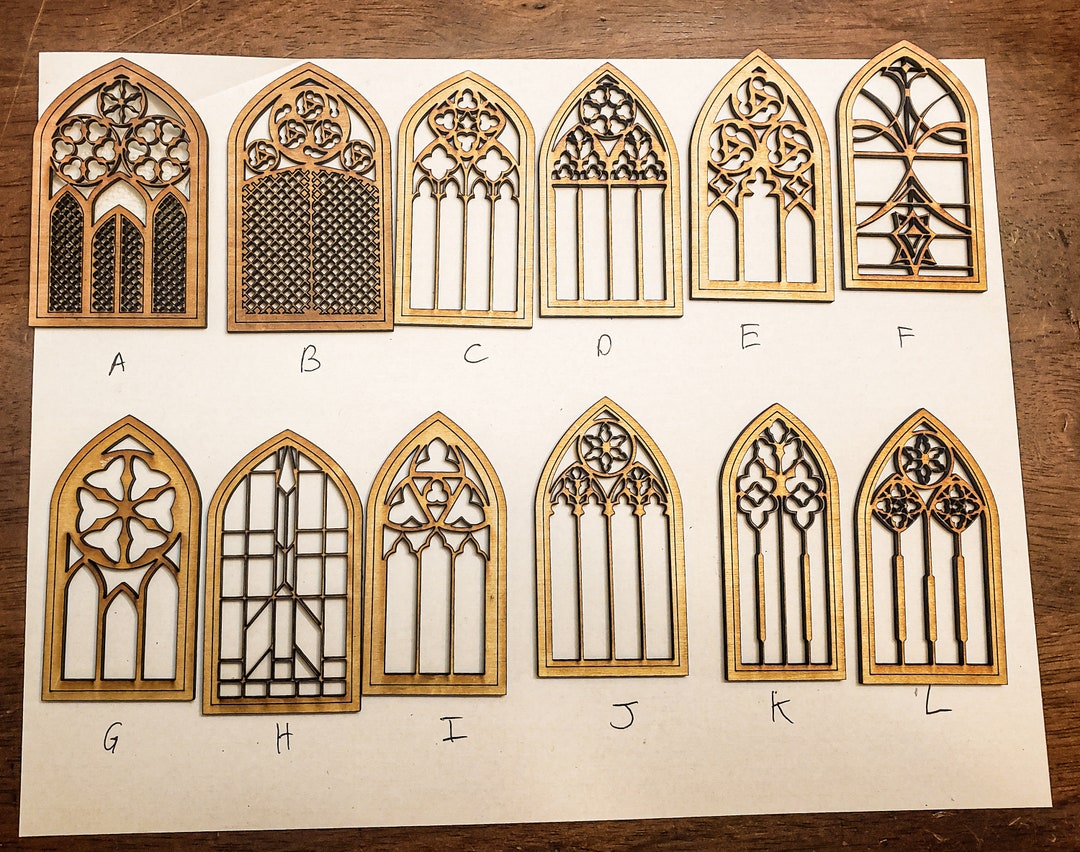 Miniature/doll House Gothic Windows - Etsy Miniature/doll House Gothic Windows - Etsy