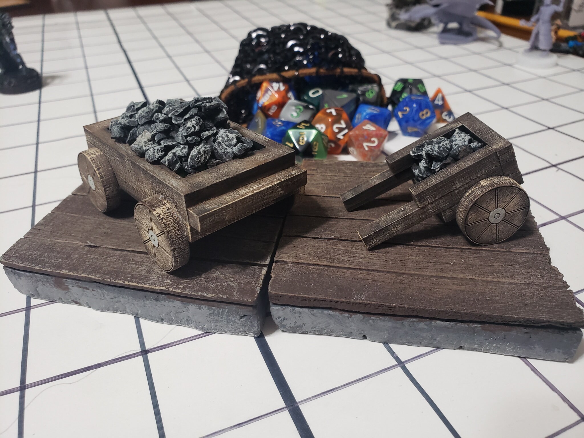 DIY RPG Scatter Terrain Kit: Carts, Tables, Staircase - Unpainted - Etsy