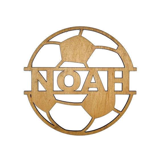 Wooden Soccer Name Sign Nursery Kid's Room | Etsy