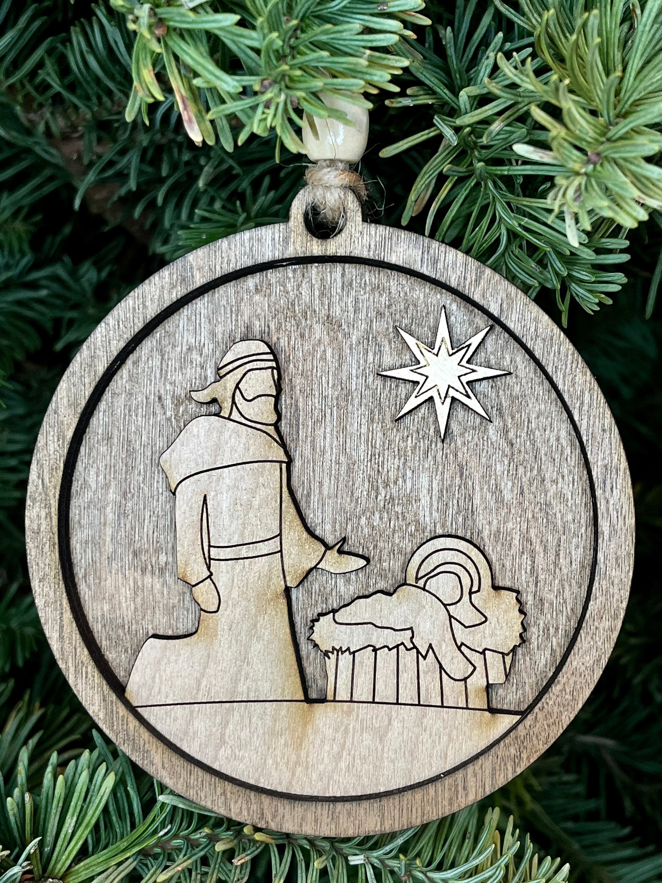 Layered Nativity Ornament Set Simple Stained Elegant - Etsy