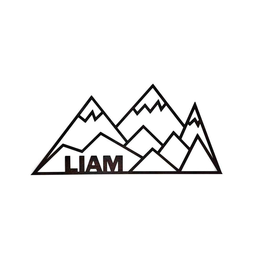 Wooden Mountain Name Sign Nursery Kid's Room - Etsy